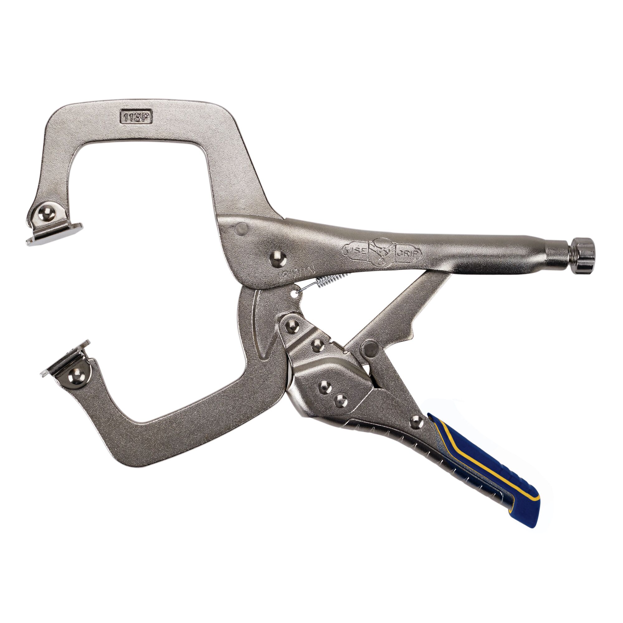 Vise grip clamps with swivel pads store